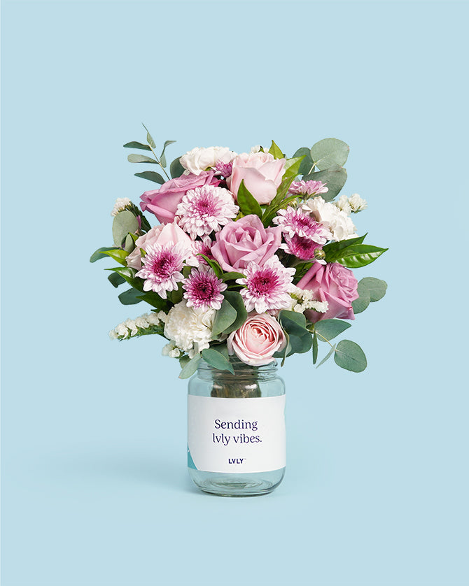 Blushing Beauty Flower Jars - Same Day Delivery - LVLY Singapore